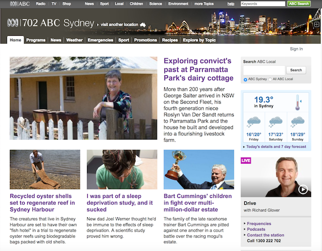 New look and functions for ABC Local Radio websites - RadioInfo Australia
