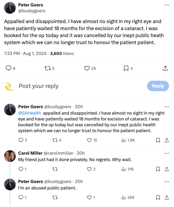 Peter Goers blasts 'inept' hospital system as eye surgery cancelled ...