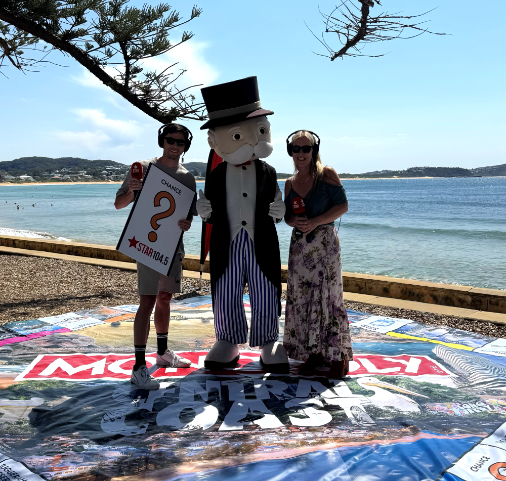 There's a chance that Star 104.5 is on the Central Coast MONOPOLY board ...