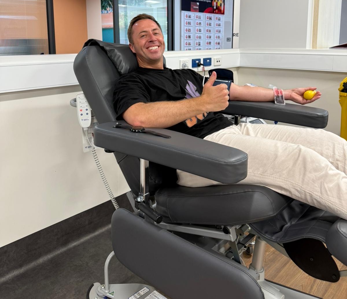 Nova 100's Clint Stanaway discovers firsthand how donating blood saves ...